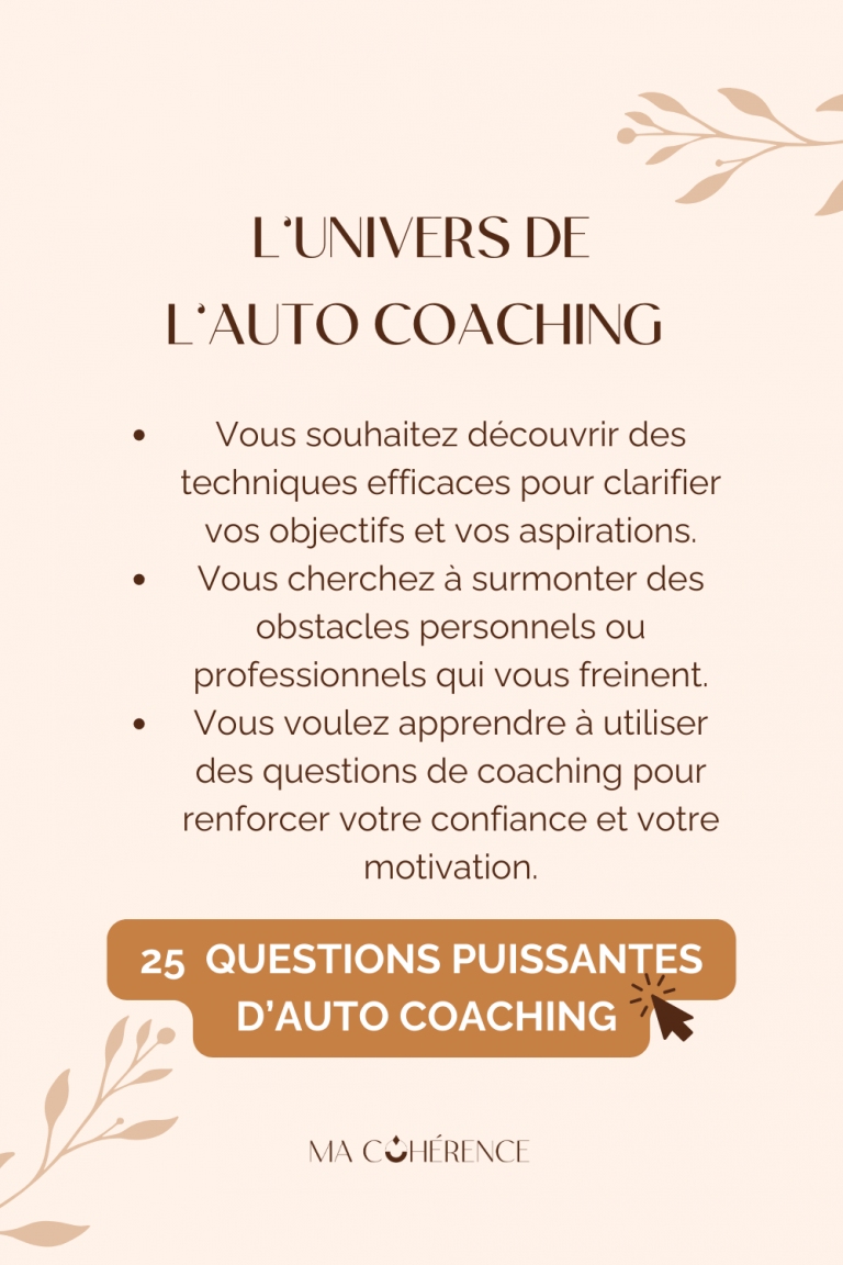 25 questions puissantes de coaching pour te débloquer - Ma Cohérence